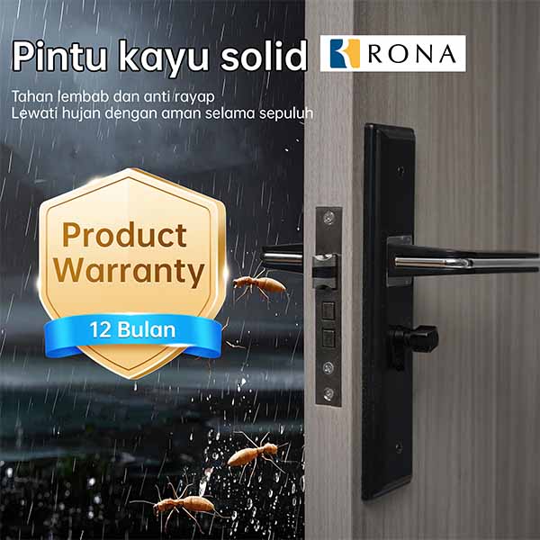 Harga RONA Pintu Kayu Solid MD0024 Ash Brown - 220*90*3.6 cm August 2025 - Rona